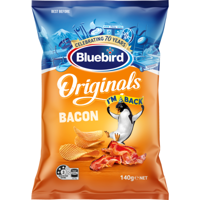 Bluebird Originals Bacon Potato Chips 140g GoPotatoes