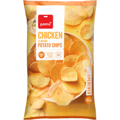 Pams Chicken Flavour Potato Chips 150g – GoPotatoes