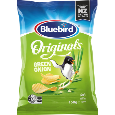 Bluebird Originals Green Onion Potato Chips 150g – GoPotatoes