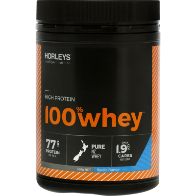 Horleys High Protein 100% Whey Vanilla Flavour Concentrate 340g ...