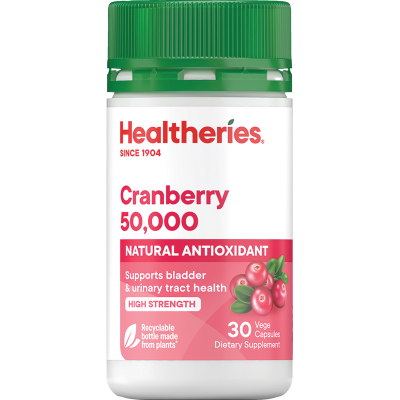 Healtheries Cranberry 50,000 Bladder & Urinary Tract Health Capsules 3 ...