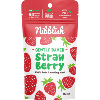 Nibblish Gently Baked Strawberry 80g – GoPotatoes