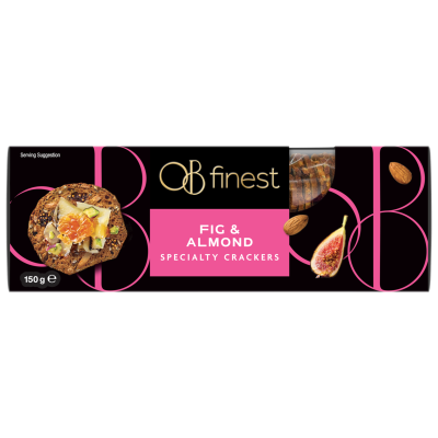 OB Finest Fig & Almond Specialty Crackers 150g – GoPotatoes