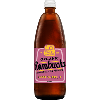 Lo Bros Passionfruit Organic Kombucha 750ml – GoPotatoes