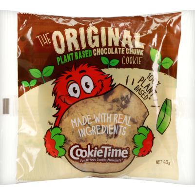 Cookie Time Original Plant Based Chocolate Chunk Cookie 60g – GoPotatoes