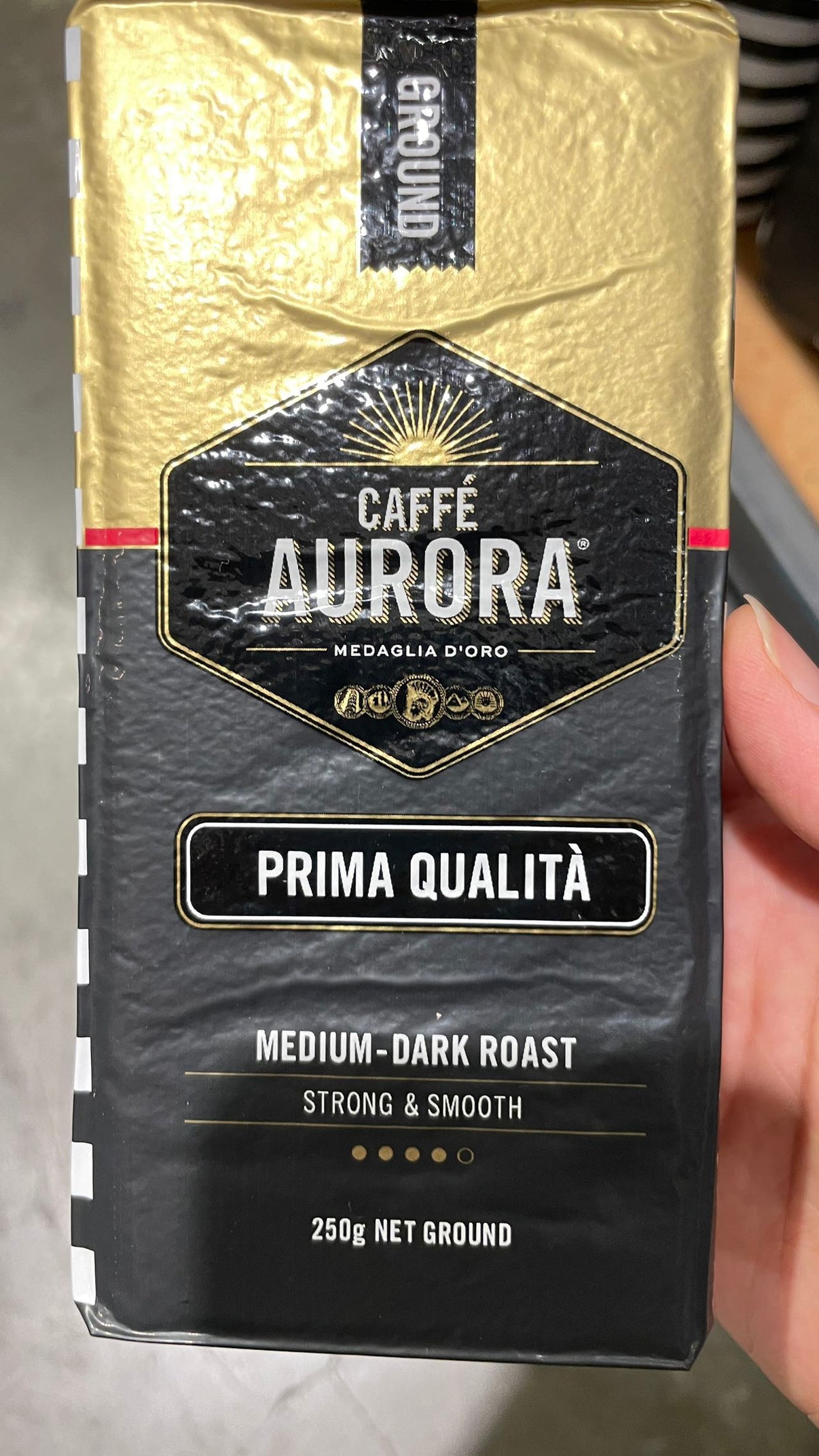 Aurora Ground Espresso Coffee 250g – GoPotatoes